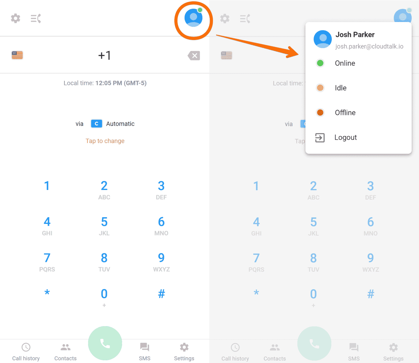Agent Status - CloudTalk