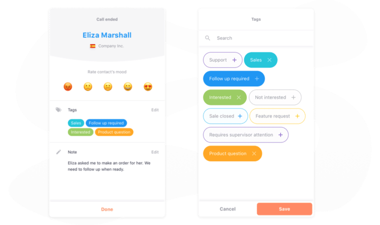 Call tagging - CloudTalk