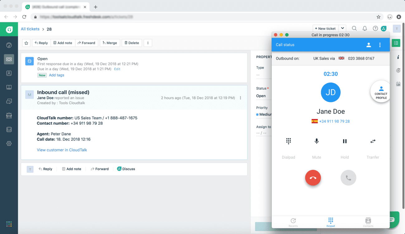 Integrate Freshdesk with your contact center software - CloudTalk