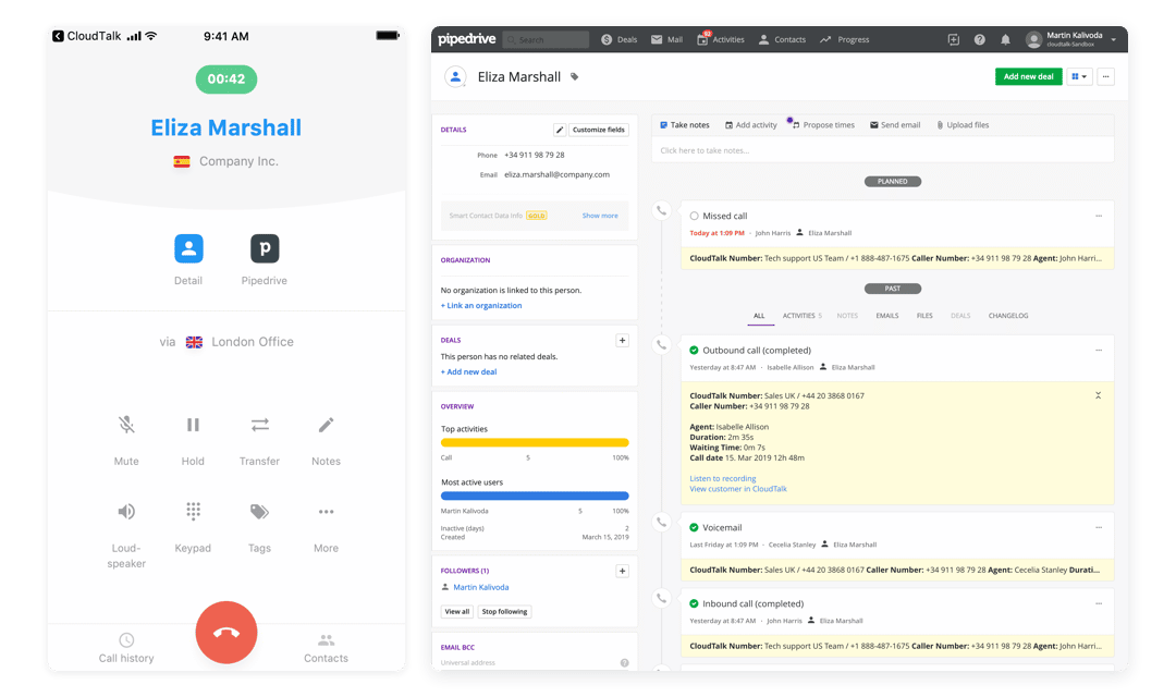 Win more deals with Pipedrive phone system integration - CloudTalk Win more deals with Pipedrive phone system integration - CloudTalk