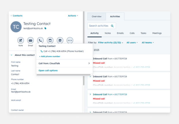 Call Center Integration for HubSpot - CloudTalk