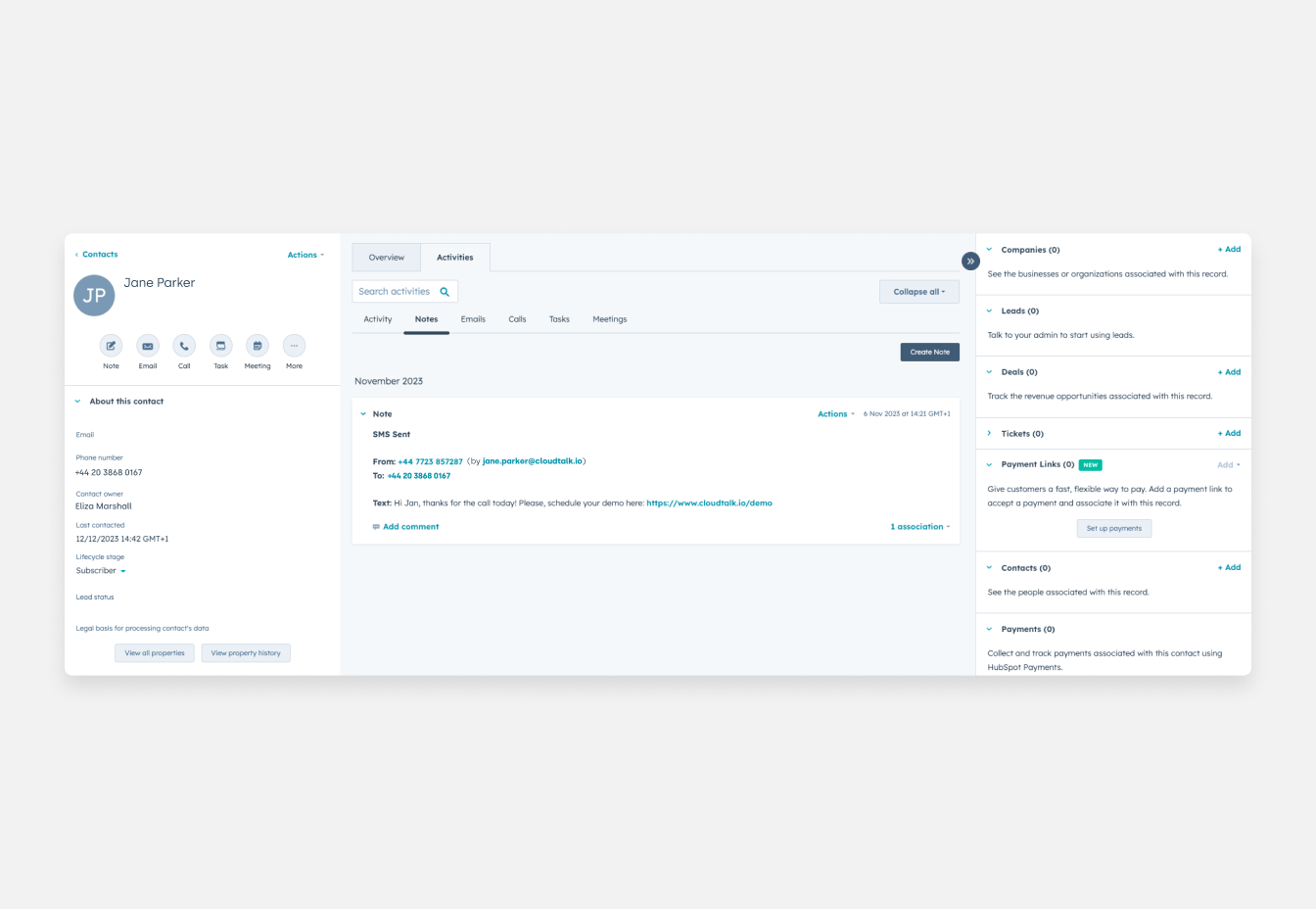 Call Center Integration for HubSpot - CloudTalk