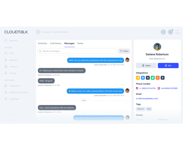 Whatsapp SMS Integration For Inbound Messaging - CloudTalk