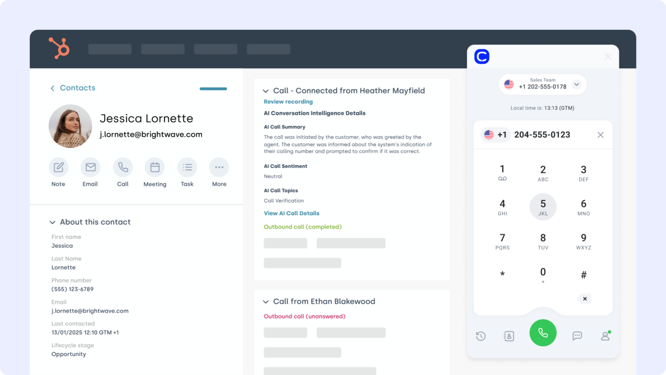 HubSpot Phone System Integration - CloudTalk