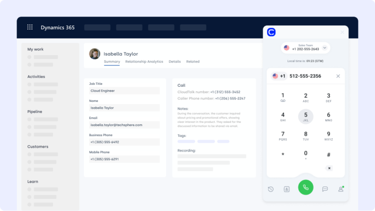 Microsoft Dynamics 365 VoIP Telephony Integration - CloudTalk