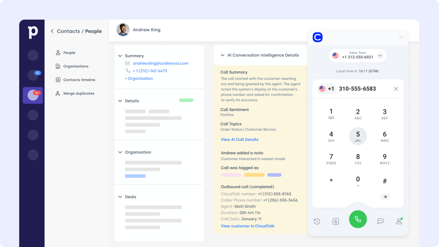 Pipedrive Voip Phone System Integration - CloudTalk